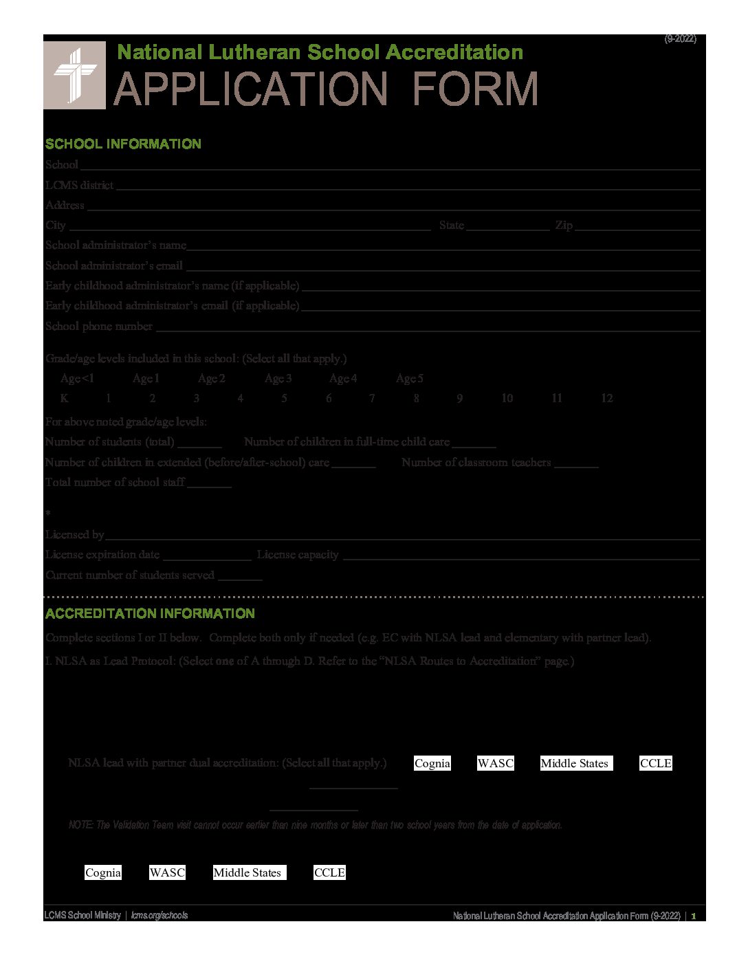 NLSA Application 9-2022 (Fillable) | LuthEd